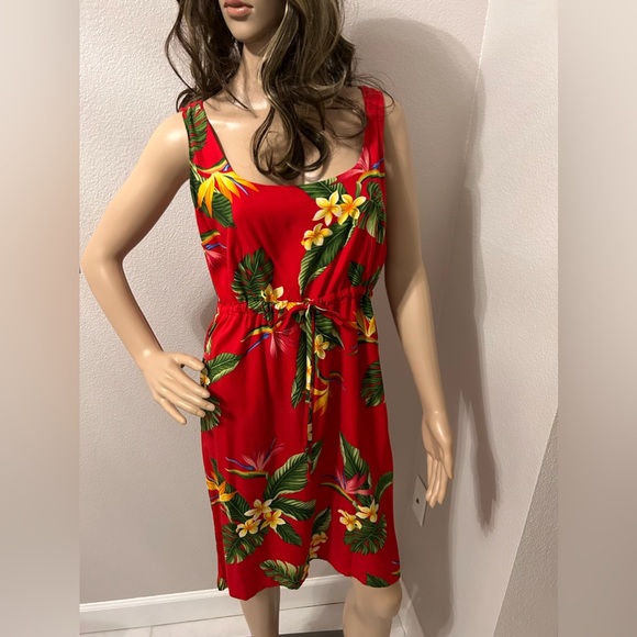 Puanani made in Hawaii by RJC | Dresses | Red Hawaiian Print Sundress ...